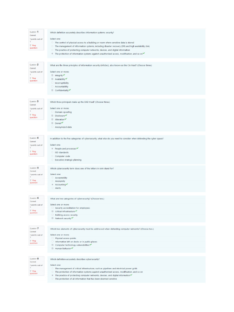 Chapter 1 Exam Passed | PDF