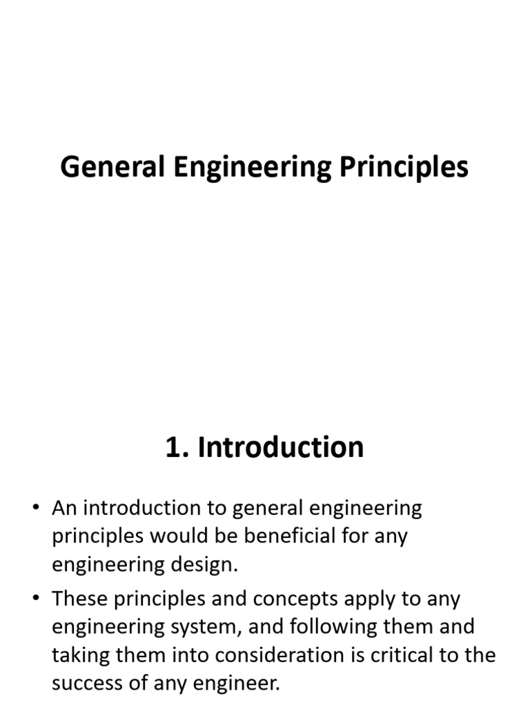 General Engineering Principles and The Design Process | PDF ...