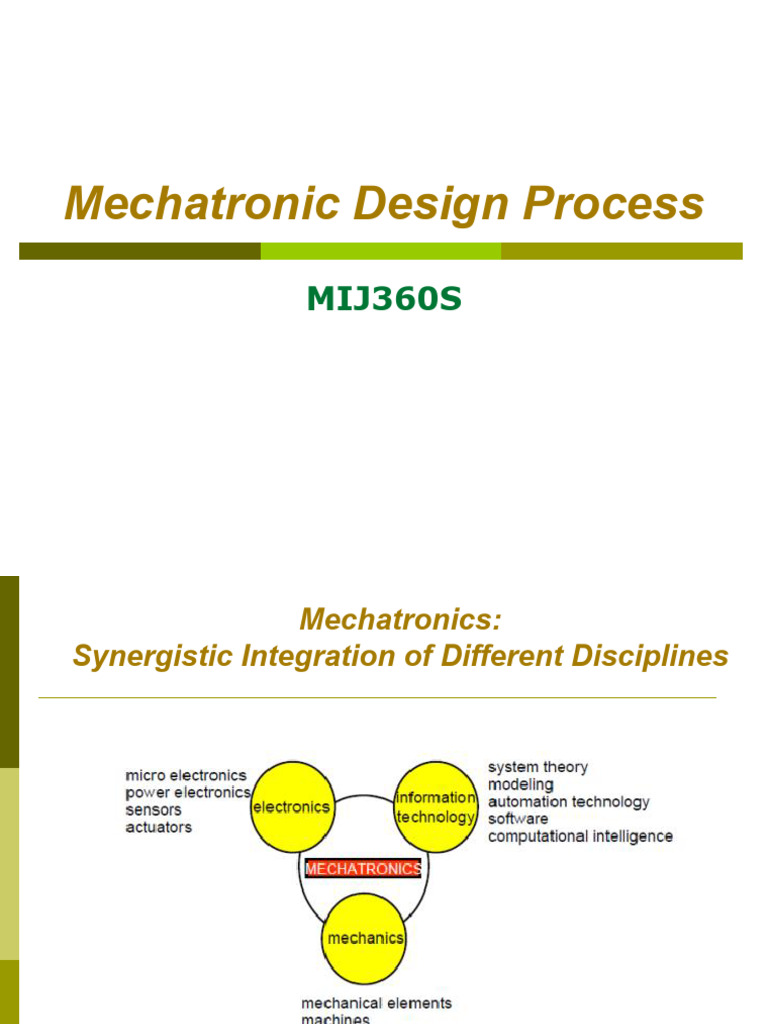 Mechatronic Design Process | PDF