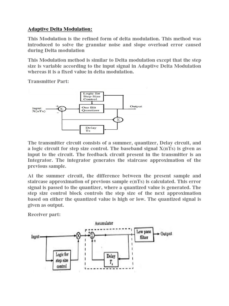 Adaptive Delta Modulation Pdf