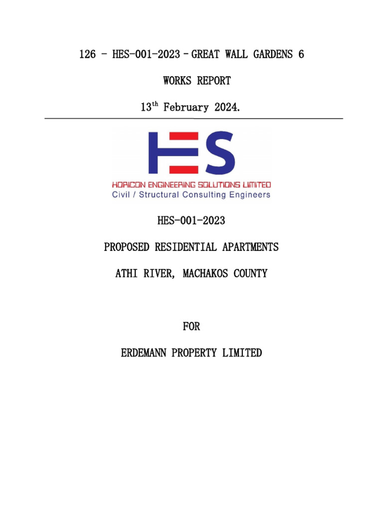 126 - Hes-001-2023 - Greatwall Gardens 6 - Works Report - 11TH February 2024 | Download Free PDF ...