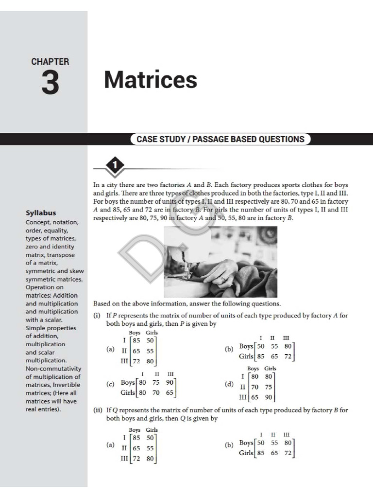 Xii CS Matrices | PDF Xii CS Matrices | PDF