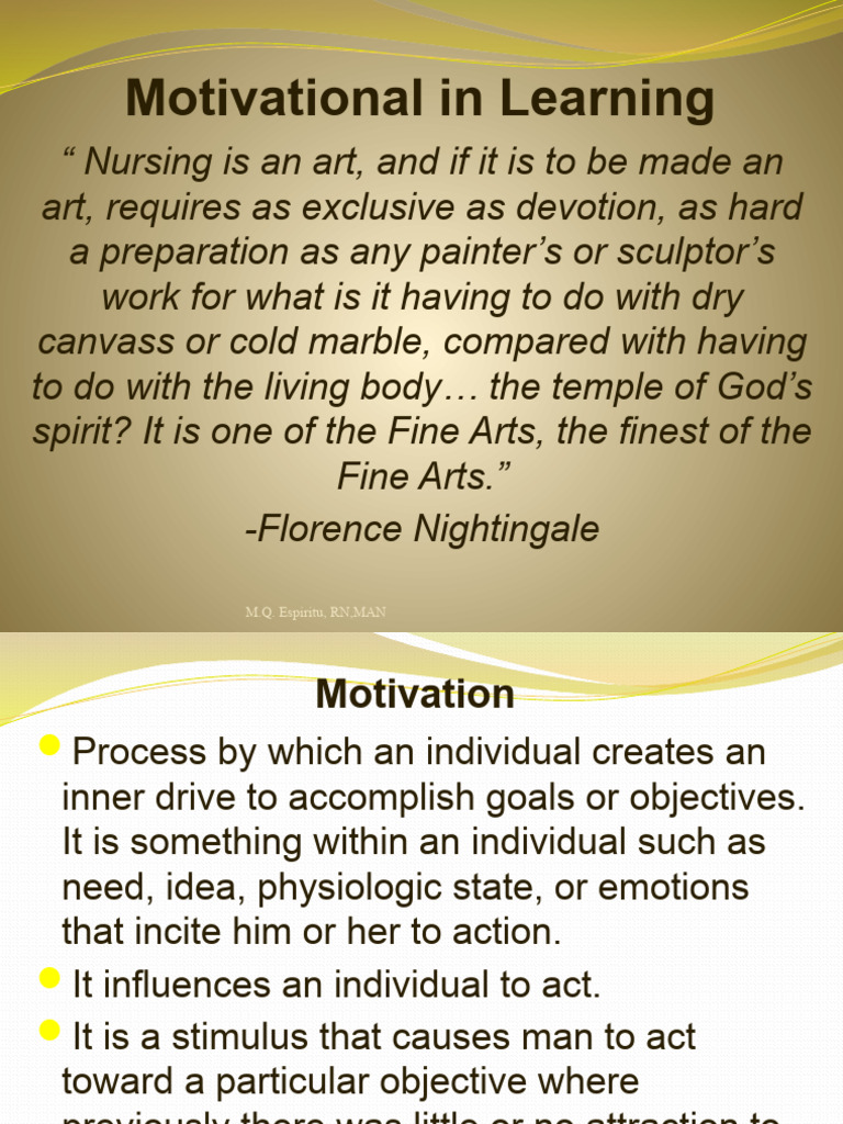 Motivational in Learning | PDF | Motivational | Motivation