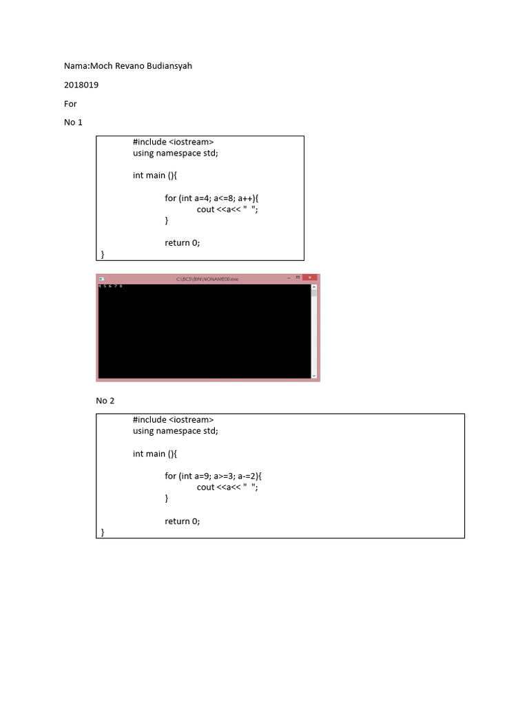 C++ Loop Examples and Code Snippets | PDF | Teaching Methods ...