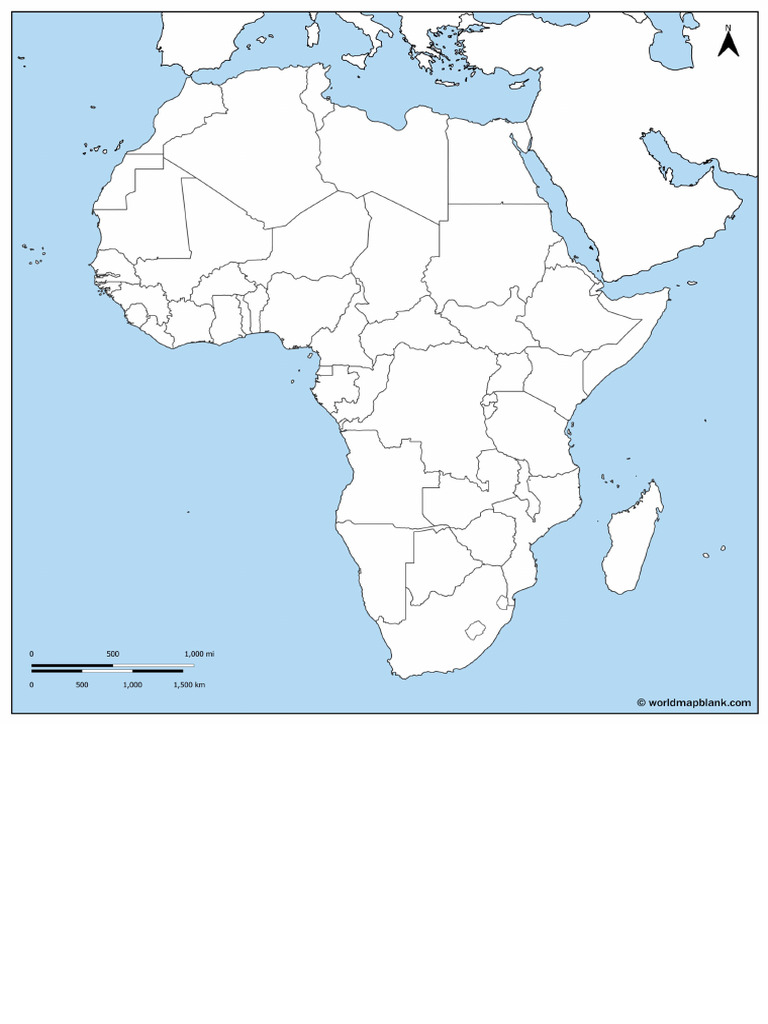 Blank Map of Africa A4 | PDF