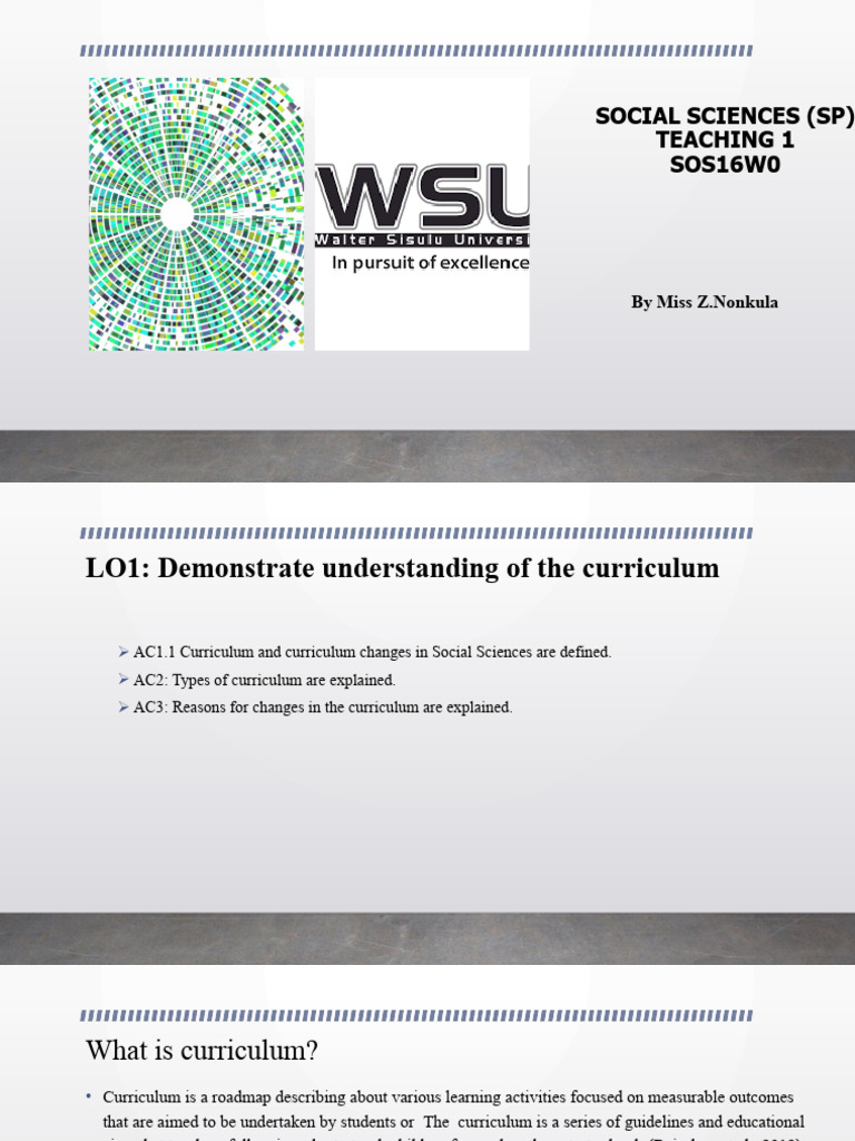 Sos16wo Lo1 | Download Free PDF | Curriculum | Learning