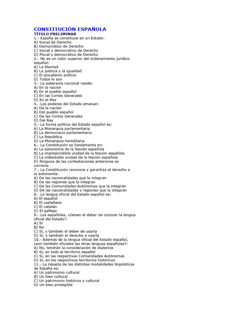 Constitución Española | PDF