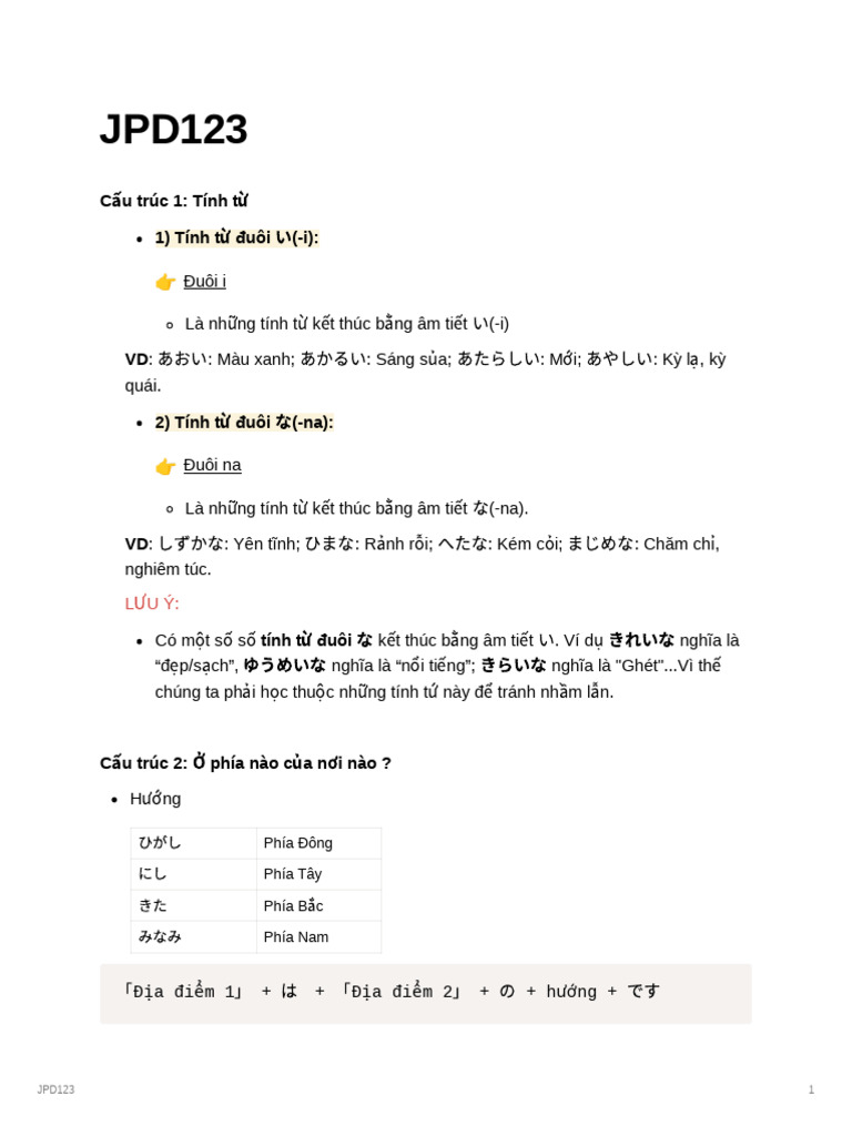 NguPhap JPD123 | PDF