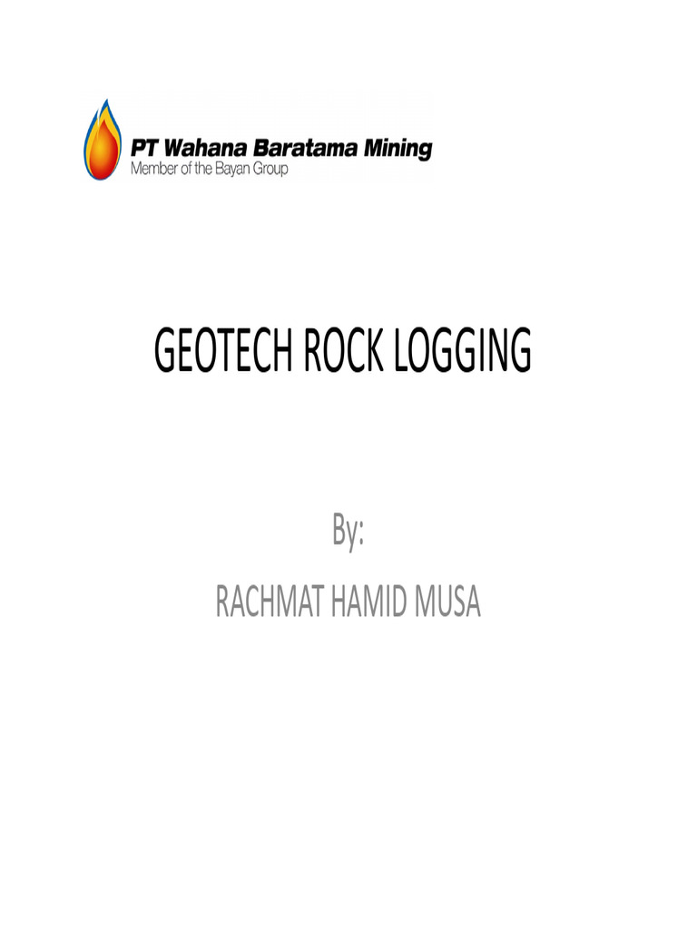 Geotech Rock Logging | PDF