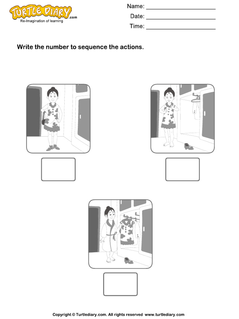 Picture Sequencing Lady Dressing Up | PDF