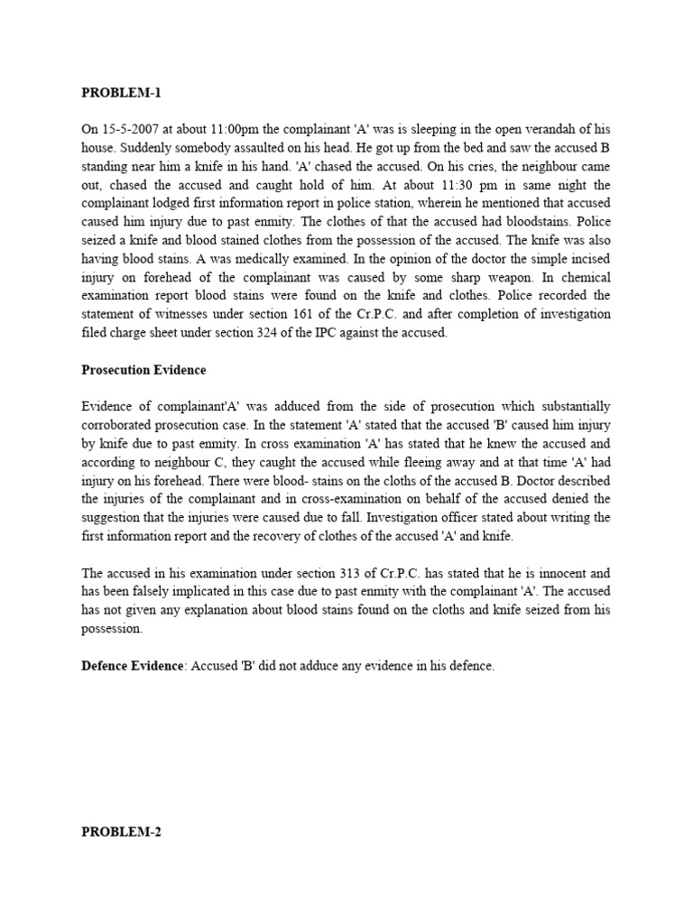 CLP Problems | PDF | Prosecutor | Witness