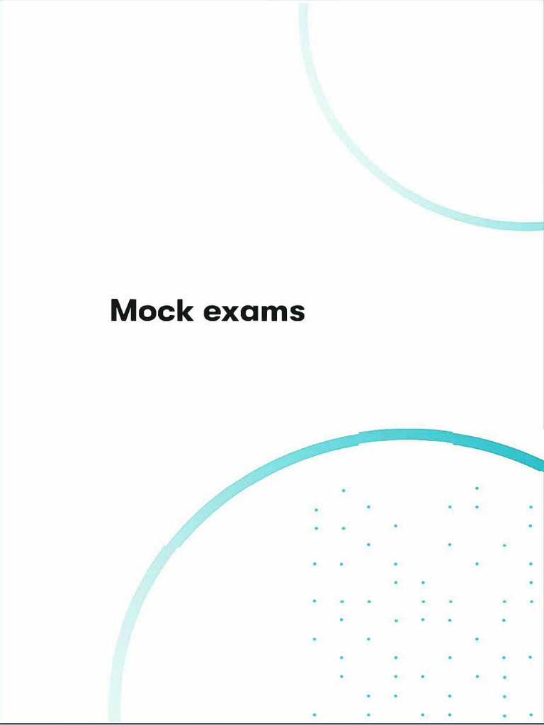 AAA - Mock Exam 1 | PDF | Audit | Financial Audit