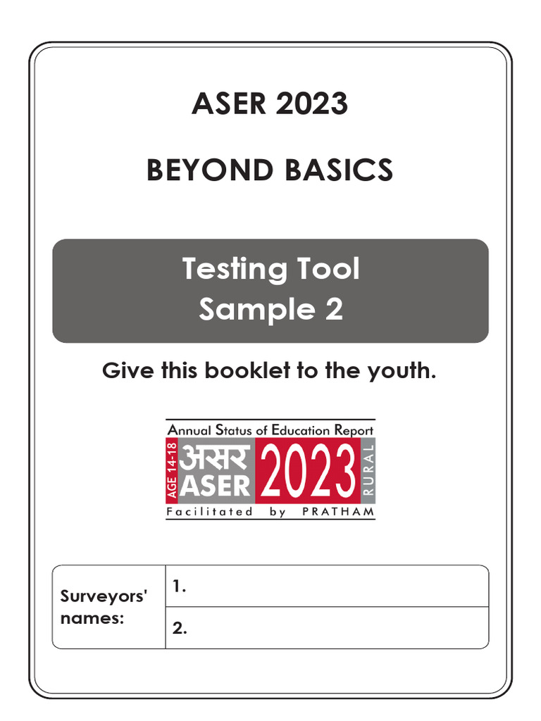 Testing Tool English S2 ASER 2023 | PDF