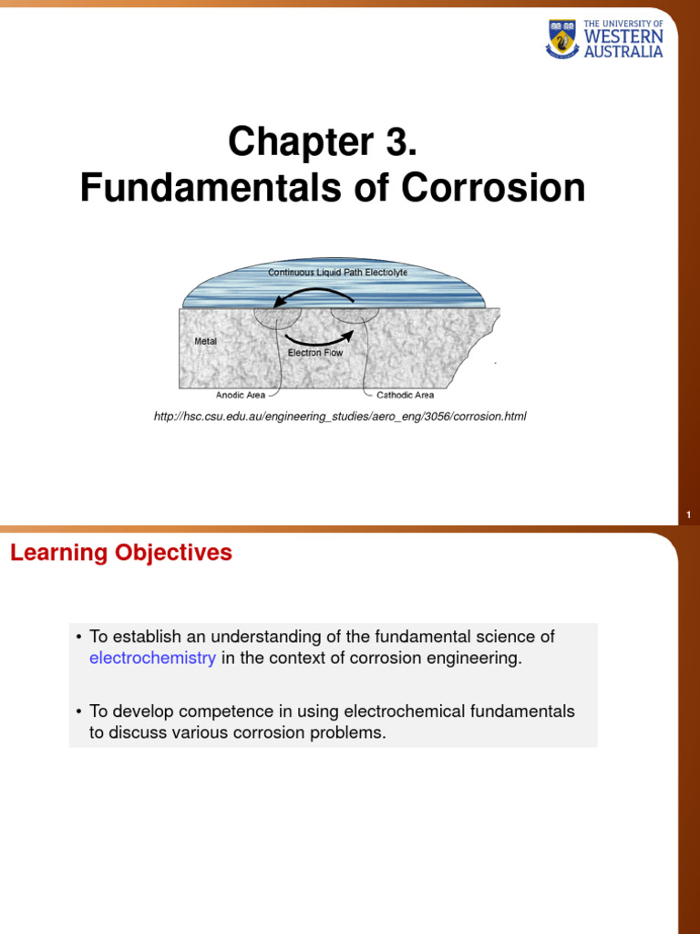 Chapter 3-Fundamentals of Corrosion | PDF | Electrochemistry | Redox