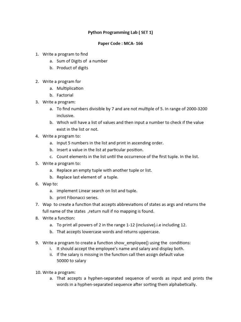 Python PRGM Set 1 | PDF | Numbers | Function (Mathematics)