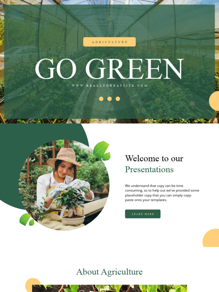 Agriculture-Go Green | PDF | Agriculture