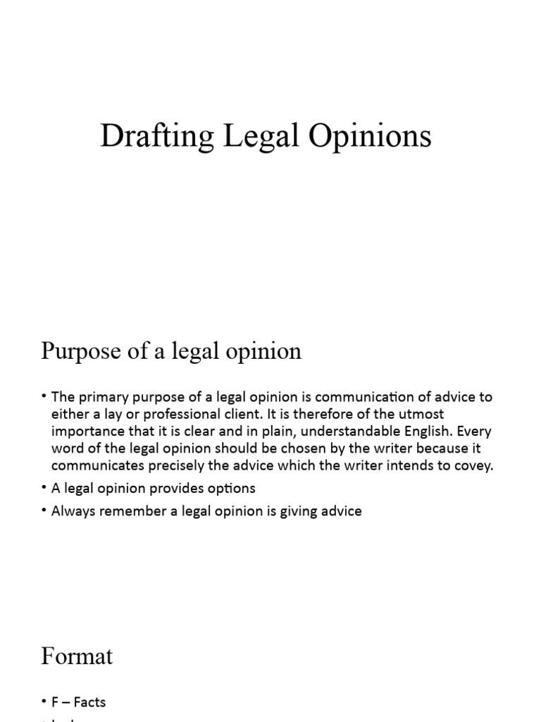 Drafting Legal Opinions | PDF | Opinion | Communication