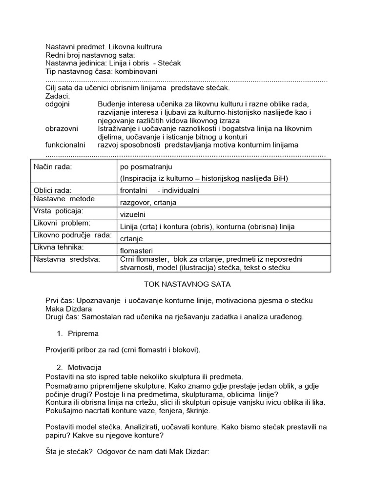 Linija I Obris - Stecak | PDF