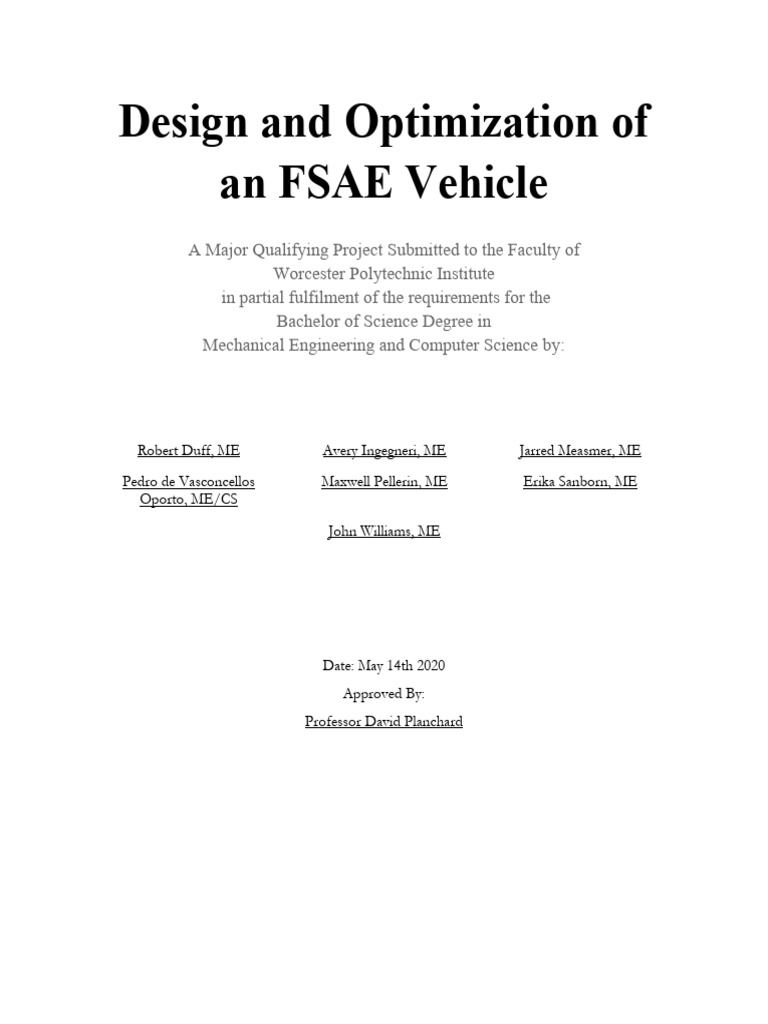 F20 Final Report Digital FSAE | PDF | Atmosphere Of Earth | Horsepower