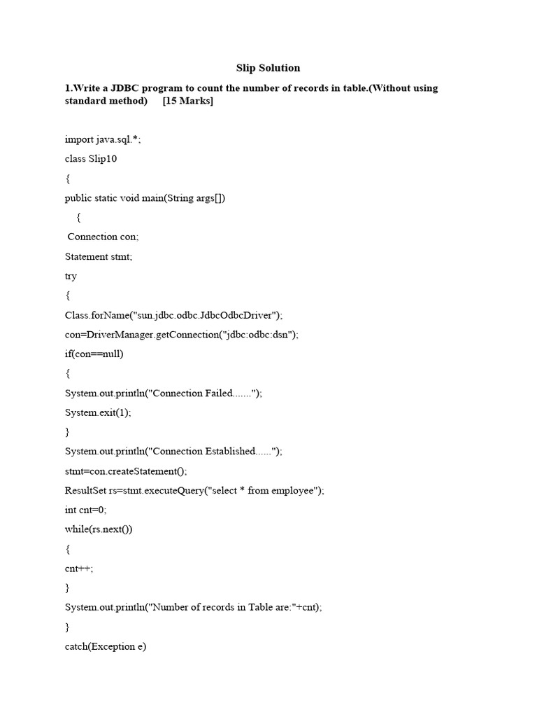 Tybca Vi Slip Solution Pdf Computer Science Java Specification Requests