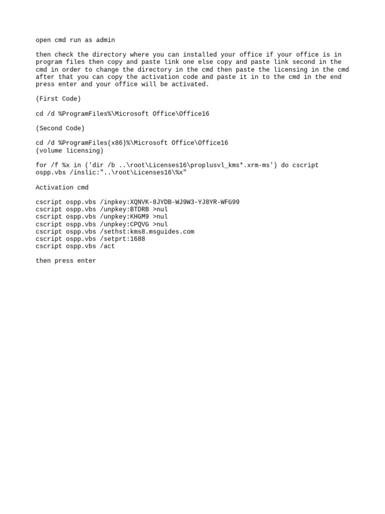 Office Activation | PDF