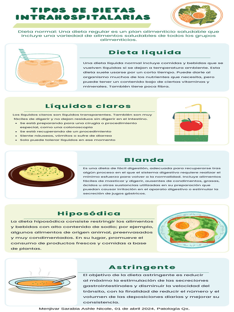 Tipos de Dietas Hospitalarias | Descargar gratis PDF | Digestión | Alimentos