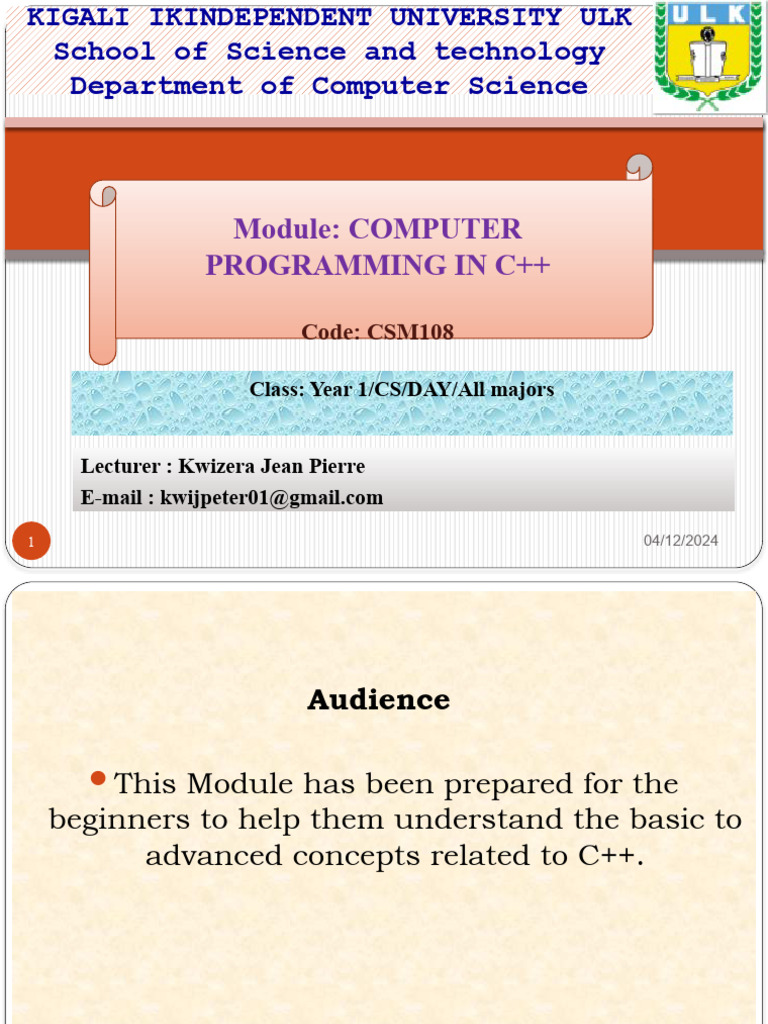 Introduction To Programming Language C/C++ | PDF | Programming Language | Computer Programming