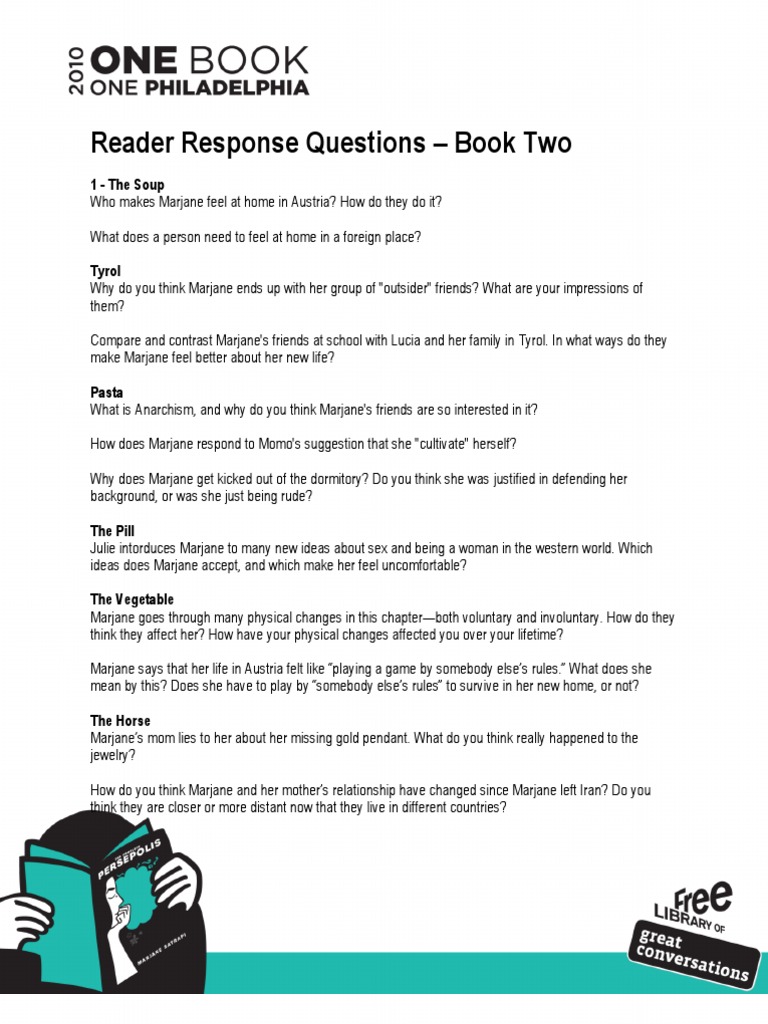 Reader Response Questions Book 2 | PDF