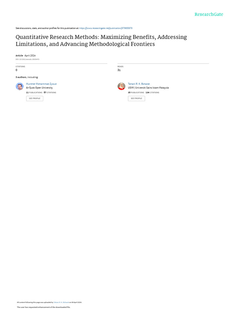 ISRGJMS6020244 | PDF | Quantitative Research | Methodology