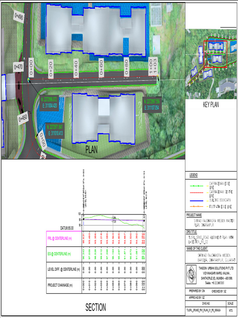 TUSPL_SRMD_ROAD ALIGNMENT PLAN WITH L-SECTION02_R0_02 | PDF