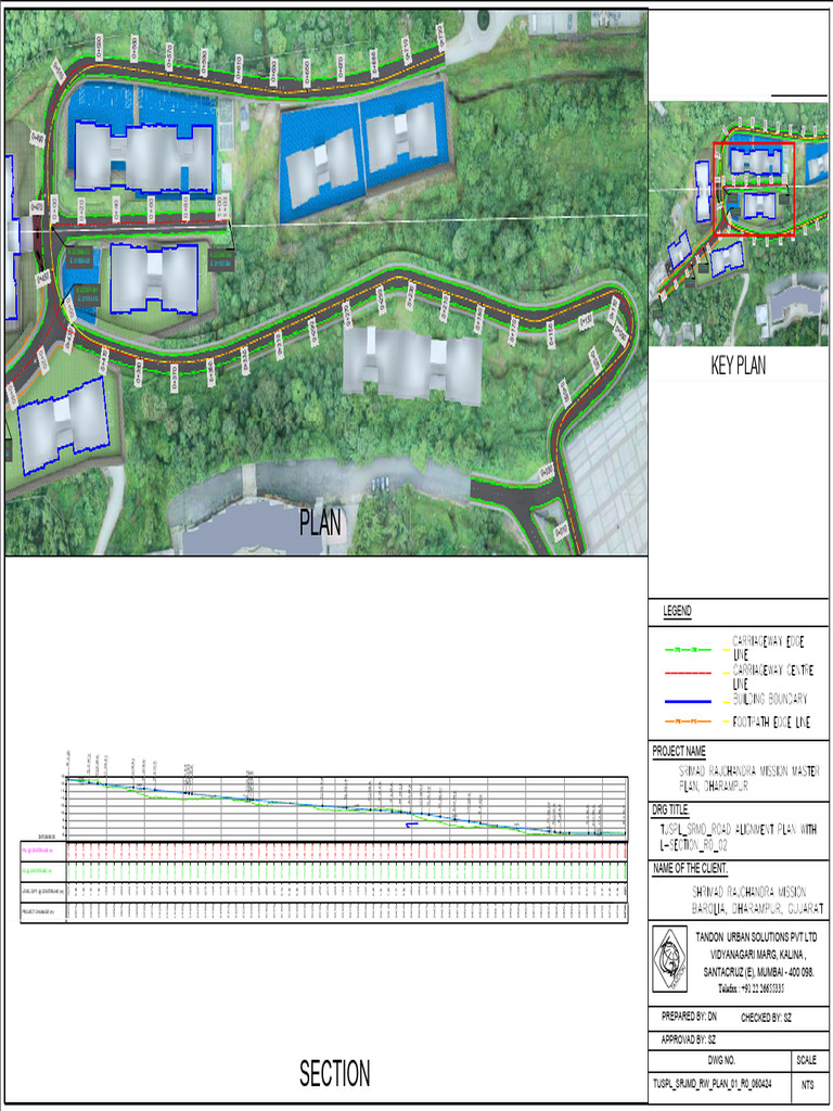 TUSPL_SRMD_ROAD ALIGNMENT PLAN WITH L-SECTION03_R0_02 | PDF