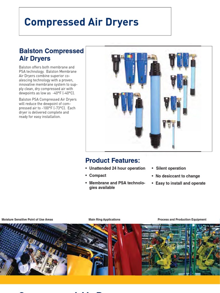 Balston Membrane Compressed Air Dryers | PDF | Clothes Dryer | Indemnity