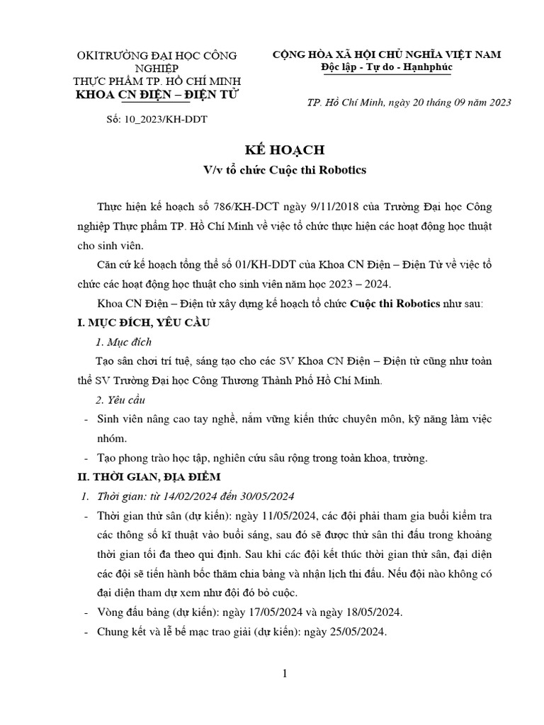 Cu C Thi Robotics 2024 | PDF