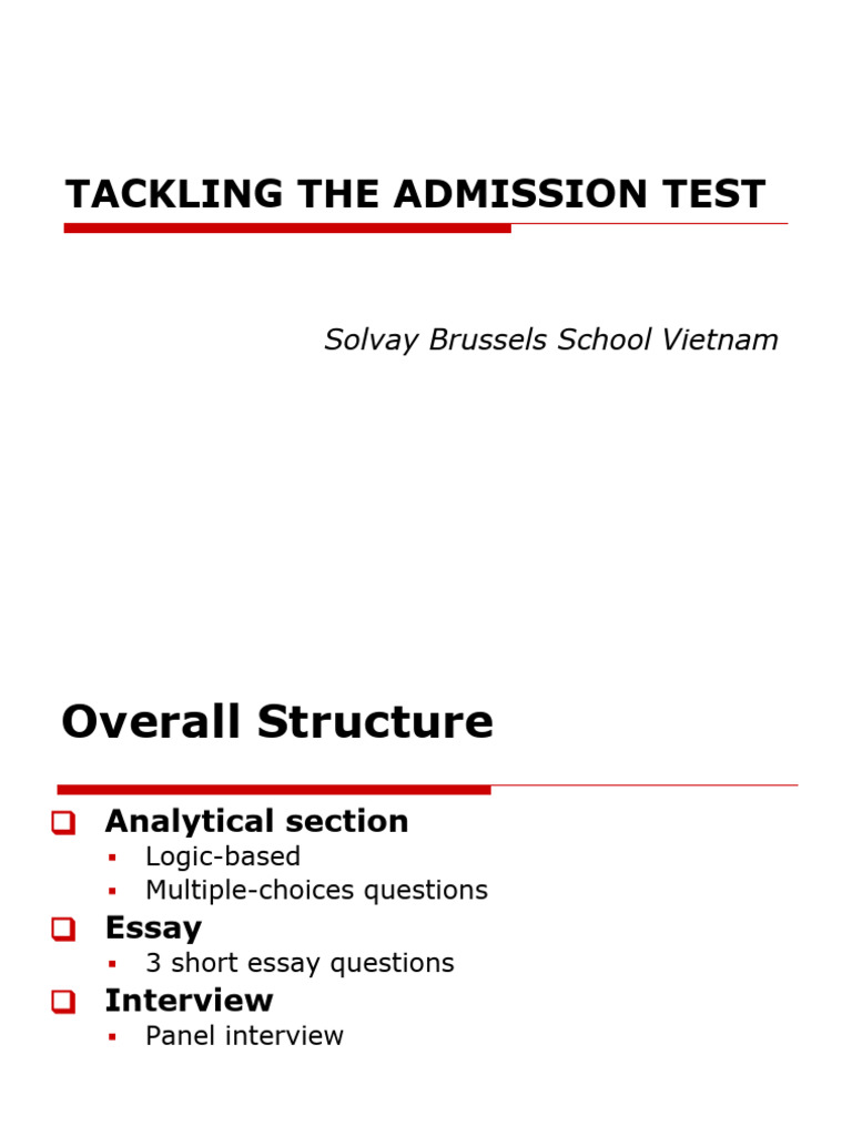 Guideline For Admissions Test | PDF | Essays | Data Analysis