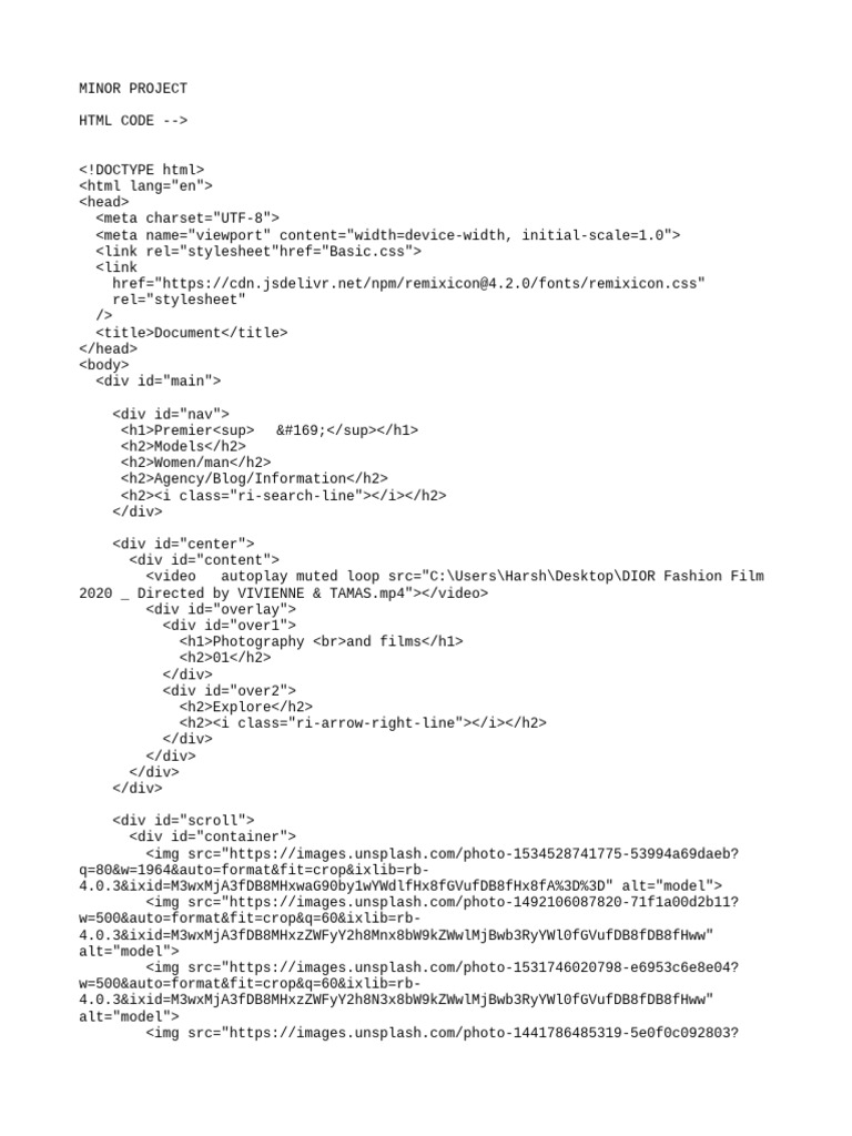 Minor Project | Download Free PDF | Writing | Typefaces