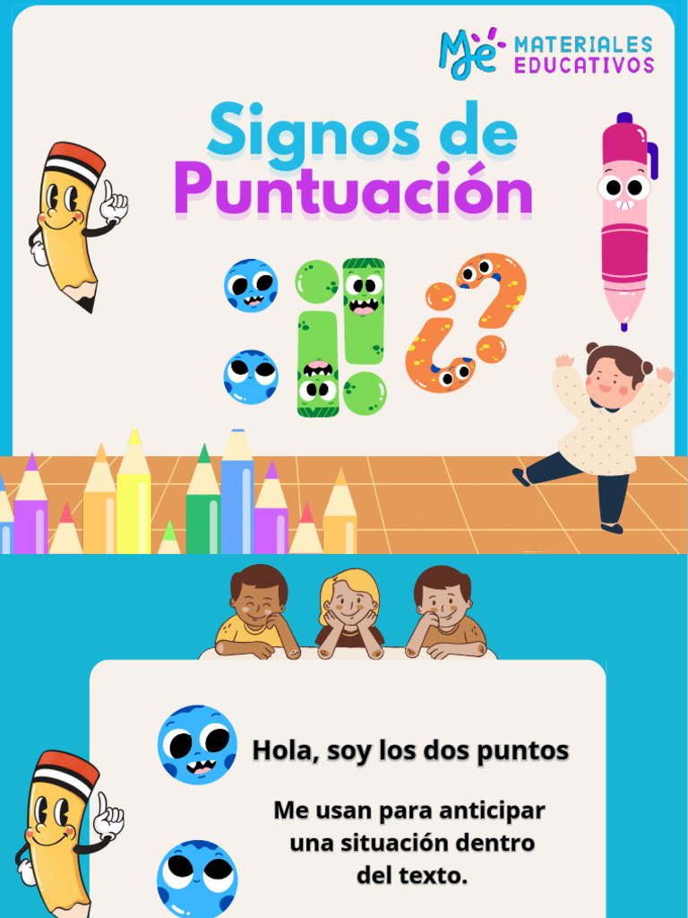Fichas de Los Signos de Puntuacion Para Primaria | PDF