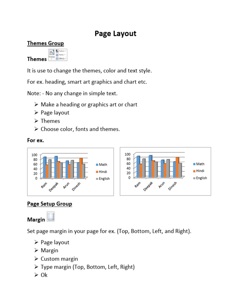Eight Day in Computer Class (Ms-Word Page Layout Part - 2) | Download Free PDF | Page Layout | Text
