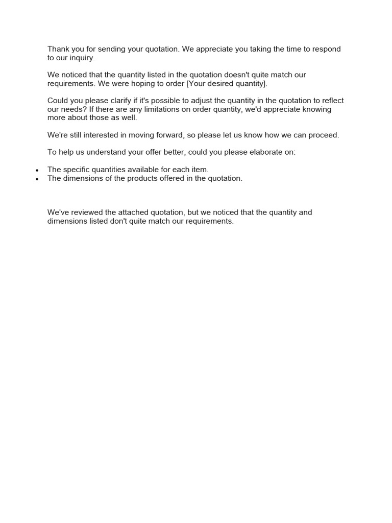 Request for Quotation Clarification | PDF | Business | Law