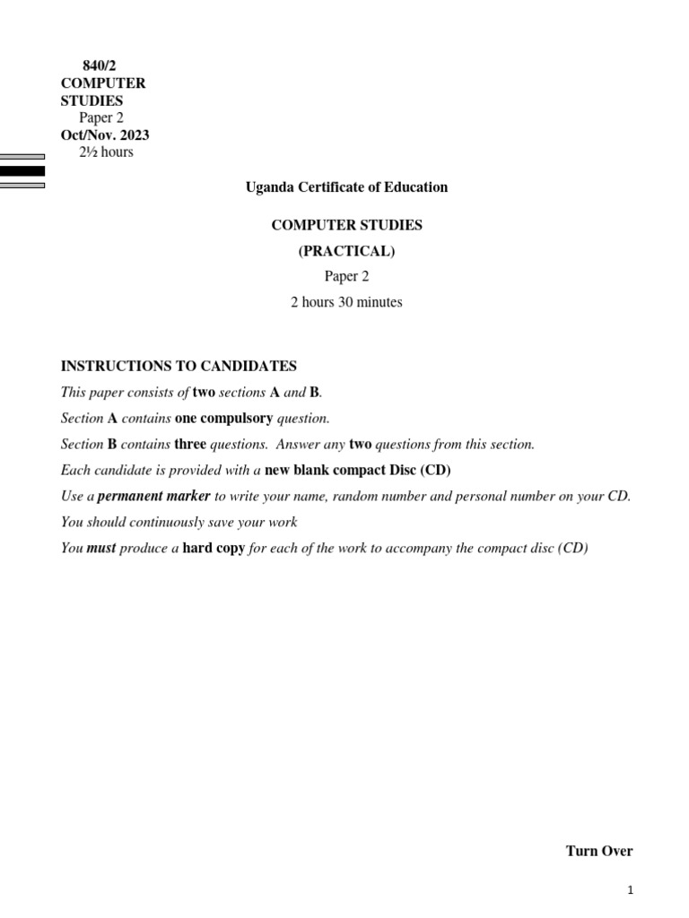 Uce Computer 2 Prac 2023 | PDF | Computer Keyboard | Spreadsheet