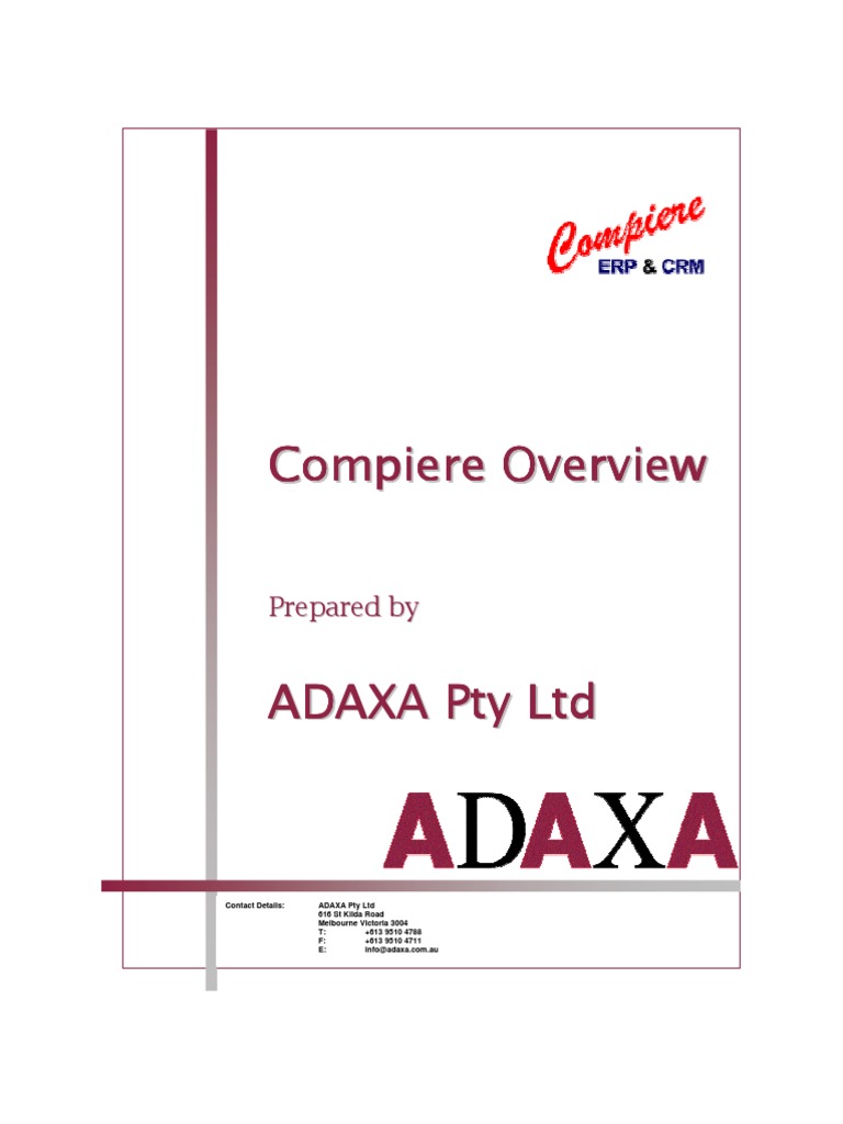 Adaxa Compiere Book | PDF | Payments | Receipt