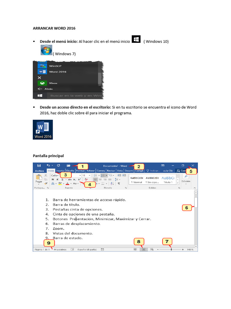 resumen word 2016 | PDF | Microsoft Word | Archivo de computadora