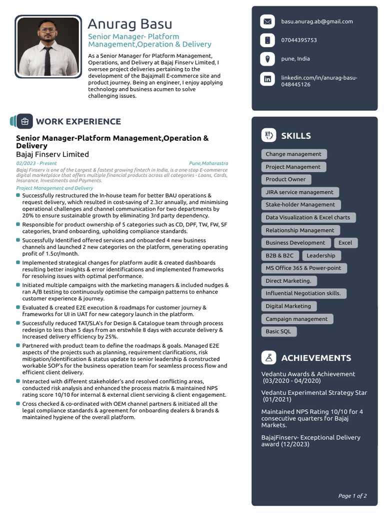 Anurag Resume | PDF | Customer Relationship Management | Marketing