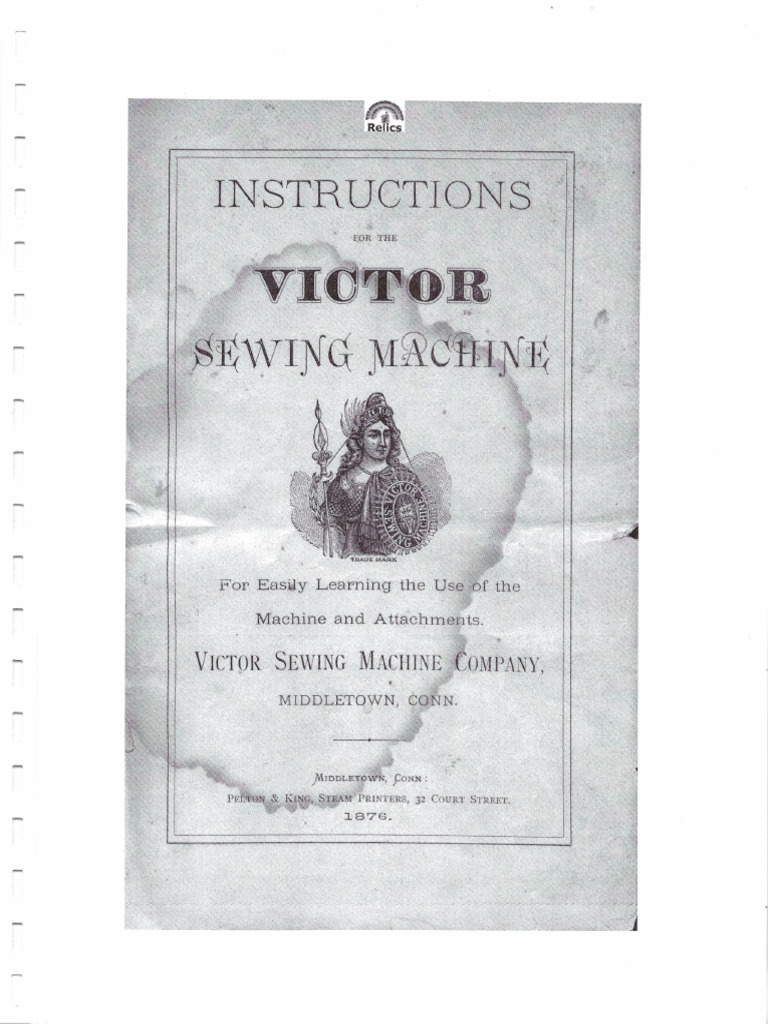 Victor Sewing Machine Instruction Manual | PDF