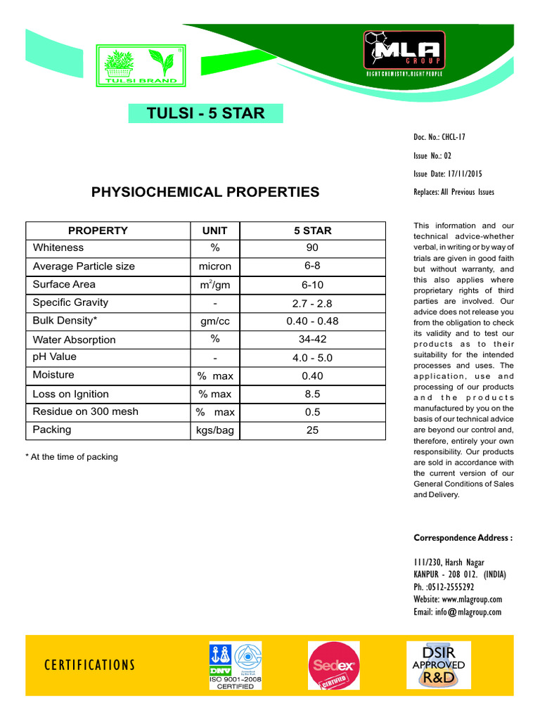 Tulsi 5 Star | PDF | Applied And Interdisciplinary Physics