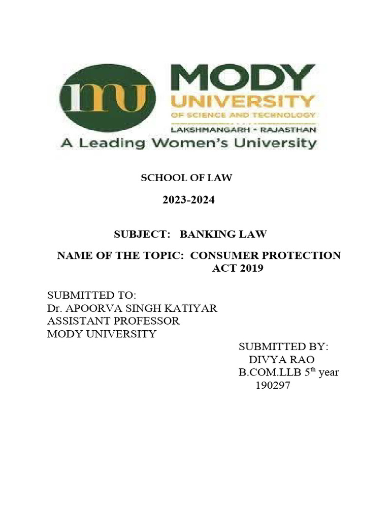 Banking Law Assignment | PDF | Legal Liability | Product Liability