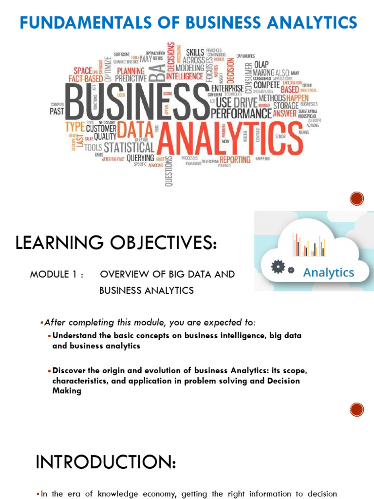 MODULE 1 - FBA INTRO.pptm | PDF | Analytics | Business Intelligence