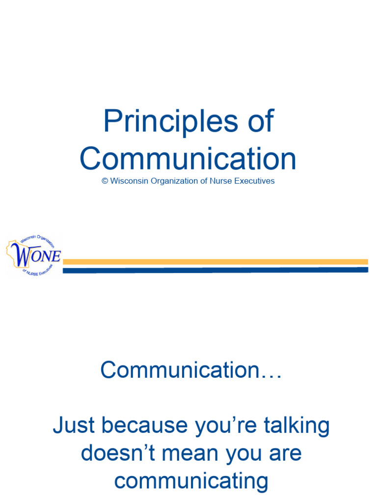 Principles of Communication-Wisconsin Organization | PDF ...