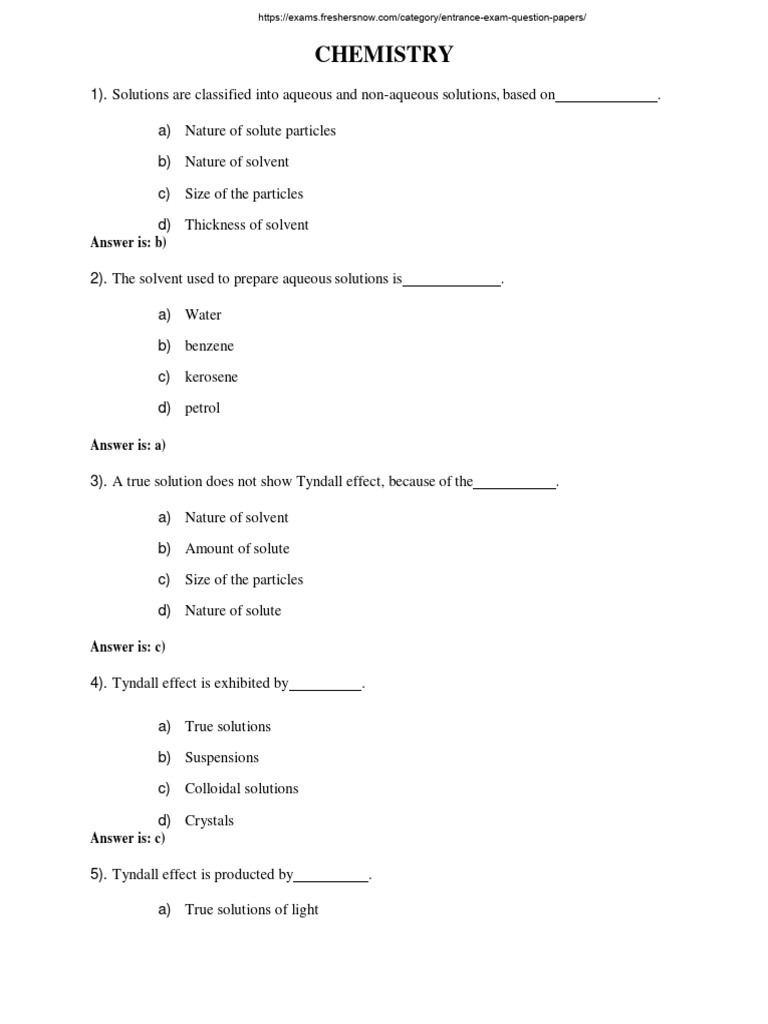 PESSAT-Chemistry-Model-Paper | PDF | Suspension (Chemistry) | Molecules