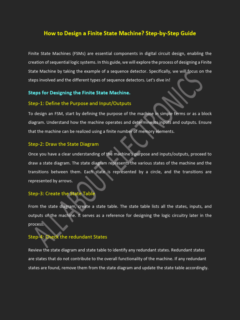 How-to-Design-a-Finite-State-Machine-Sequence-Detector | PDF | Boolean ...