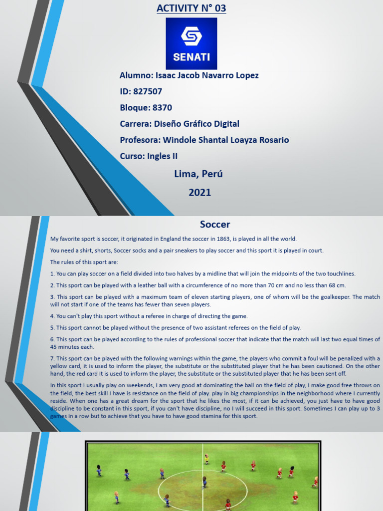 My Favorite Sport Soccer | PDF